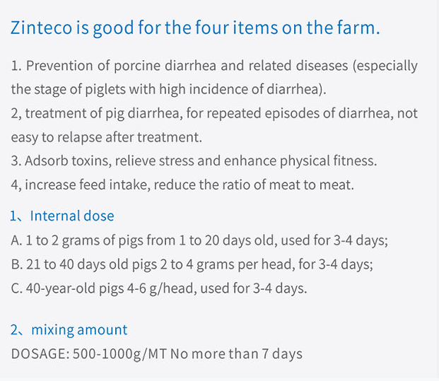 Chelota Sustained Release Zinc Oxide Zinteco For Feed Additives